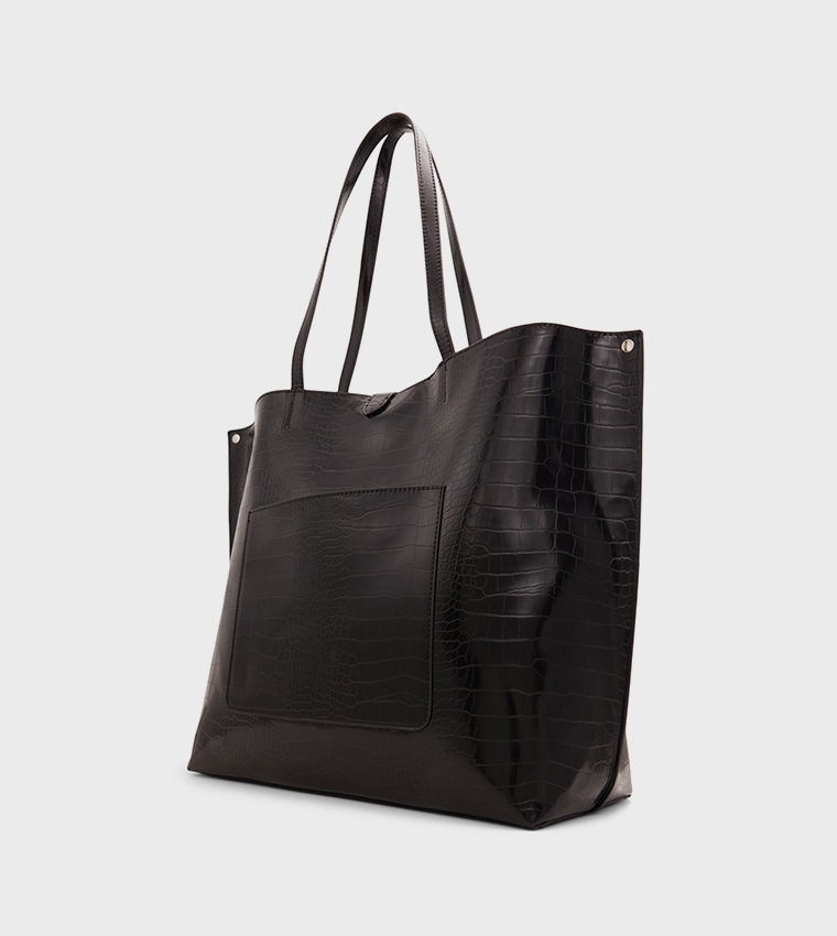 Buy Call It Spring MYSECRET Textured Tote Bag In Black | 6thStreet Qatar