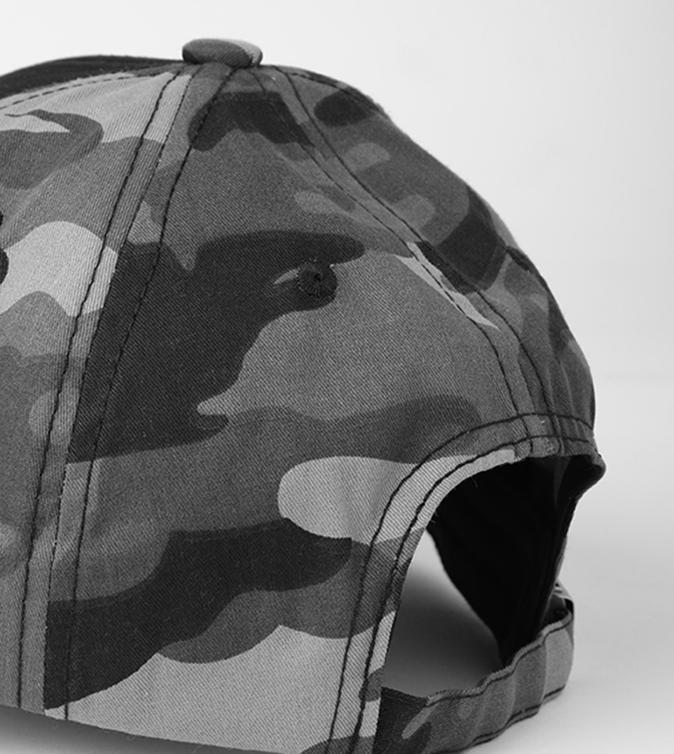 Buy HIS & HERS Camouflage Print Baseball Cap In Grey | 6thStreet UAE