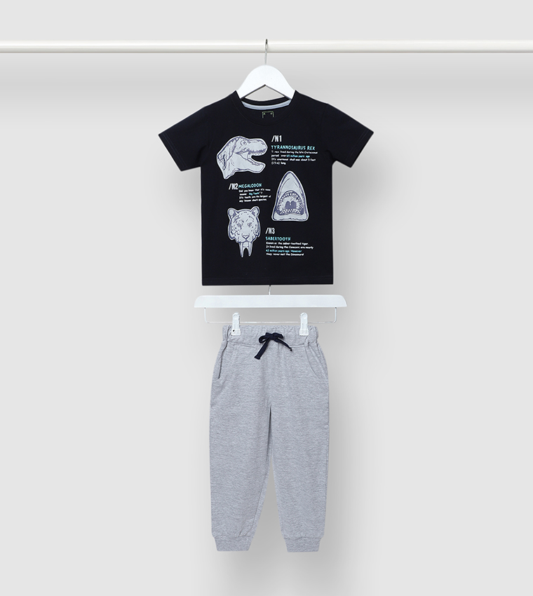 Buy HIS & HERS Boys Top & Bottom Sets In Blue | 6thStreet Kuwait