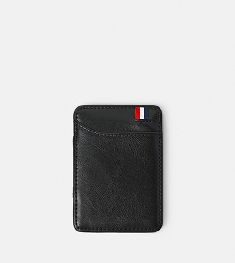 Buy HIS & HERS Solid Bi Fold Wallet In Black | 6thStreet Qatar