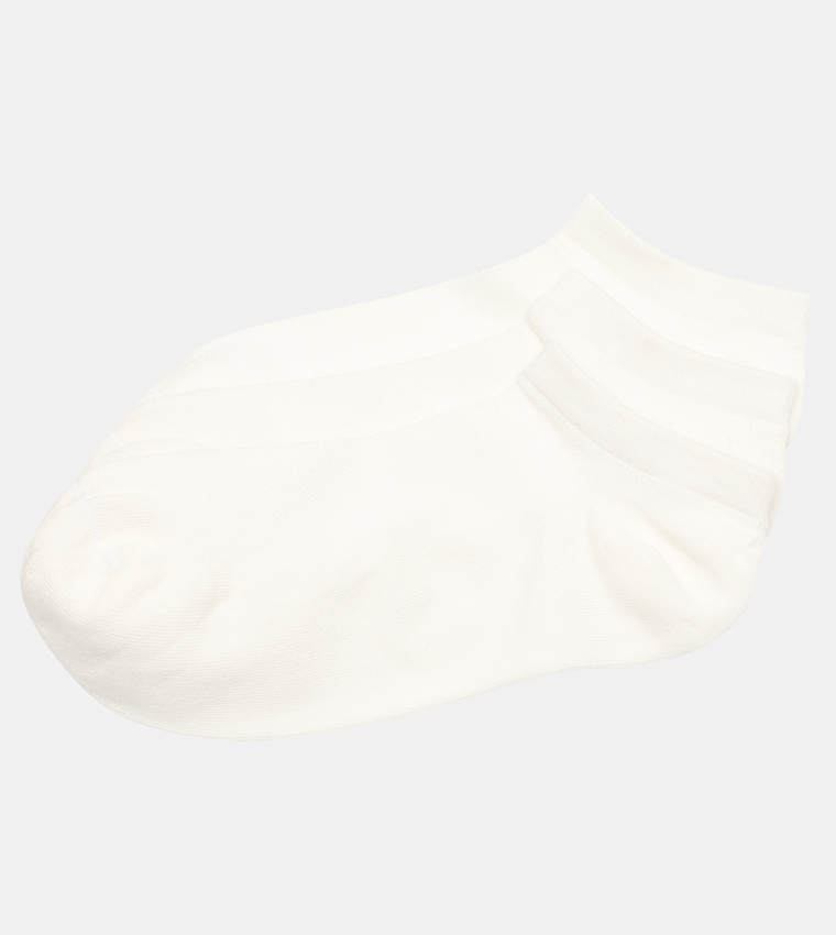 Buy HIS & HERS Pack Of 3 Solid Low Cut Socks In Beige | 6thStreet UAE