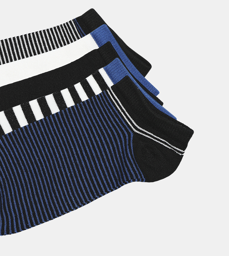 Buy HIS & HERS Pack Of 5 Ankle Socks In Multiple Colors | 6thStreet Qatar