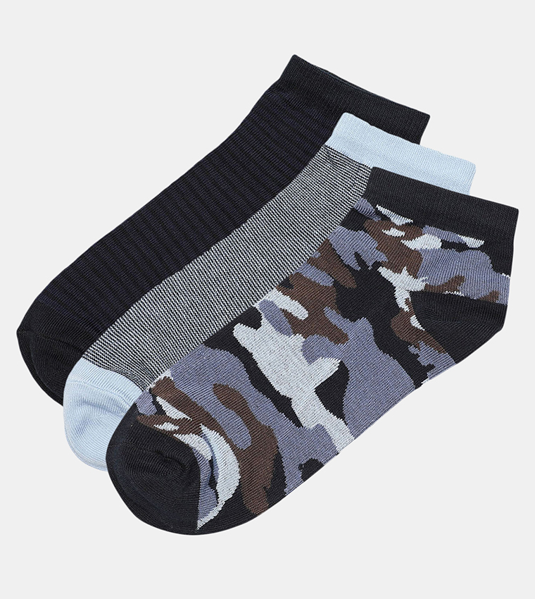 Buy HIS & HERS 3 Pack Of Casual Socks In Multiple Colors | 6thstreet Qatar