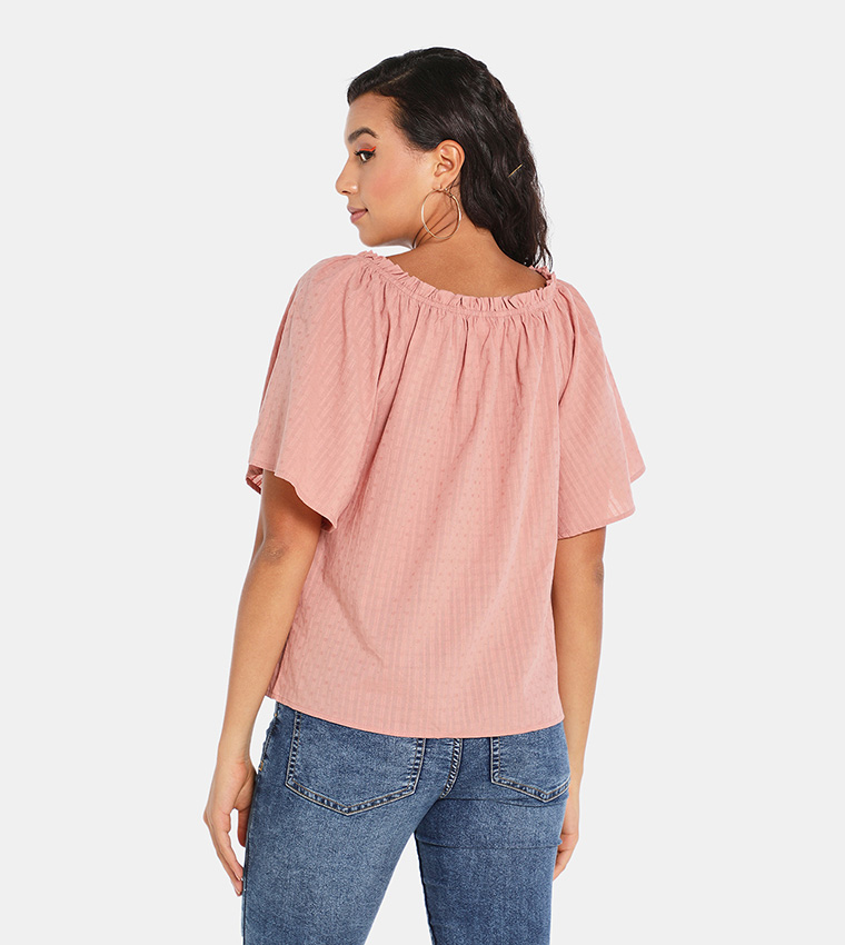Buy HIS & HERS Self Design A Line Top In Pink | 6thStreet Qatar