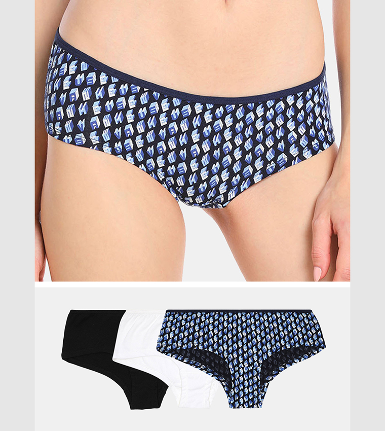 Buy HIS & HERS Pack Of 3 Basic Boy Short Brief In Multiple Colors | 6thStreet Qatar