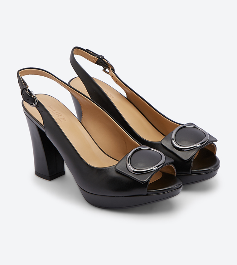 Buy Naturalizer Abby Slingback Sandals Black NAABBY In Black ...