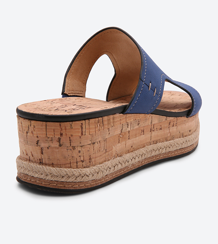 Buy Naturalizer Blake Wedge Sandals Blue In Blue | 6thStreet Kuwait