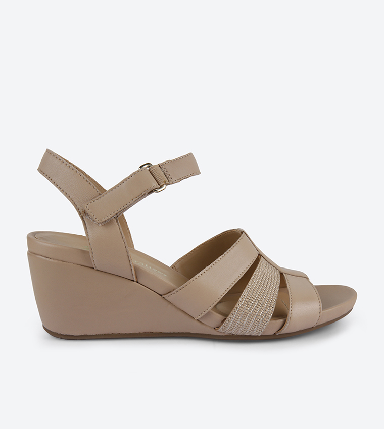 Buy Naturalizer Calista Wedges Taupe In Taupe | 6thStreet UAE