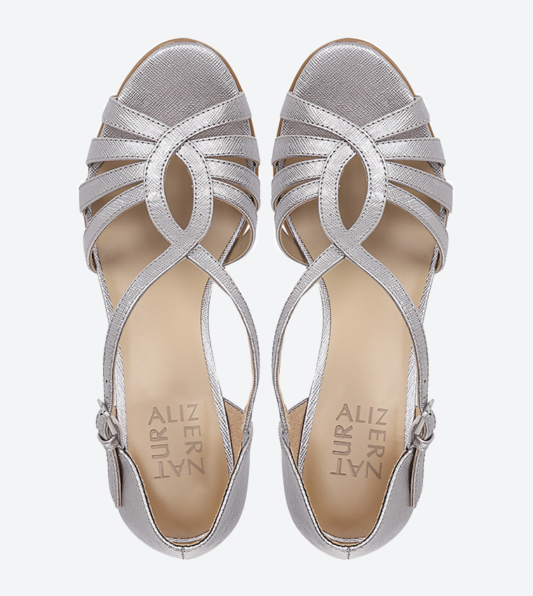 Buy Naturalizer Delina High Heel Strappy Sandals Silver In Silver ...