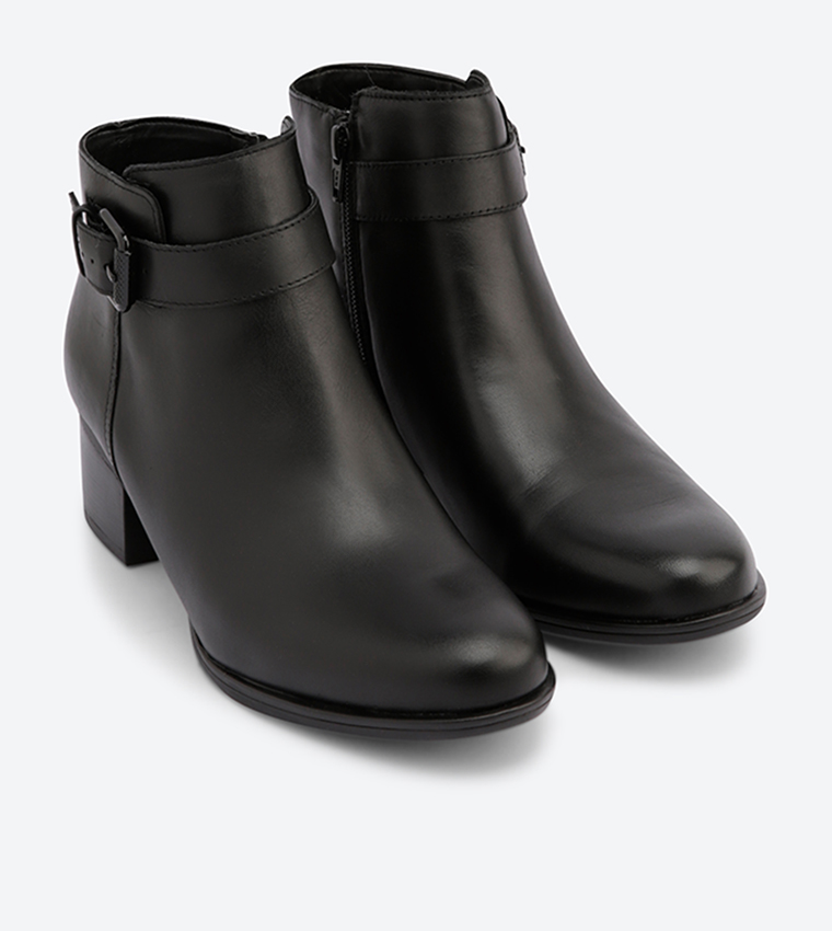 Buy Naturalizer Dora Block Heel Boots Black NADORA In Black | 6thStreet ...