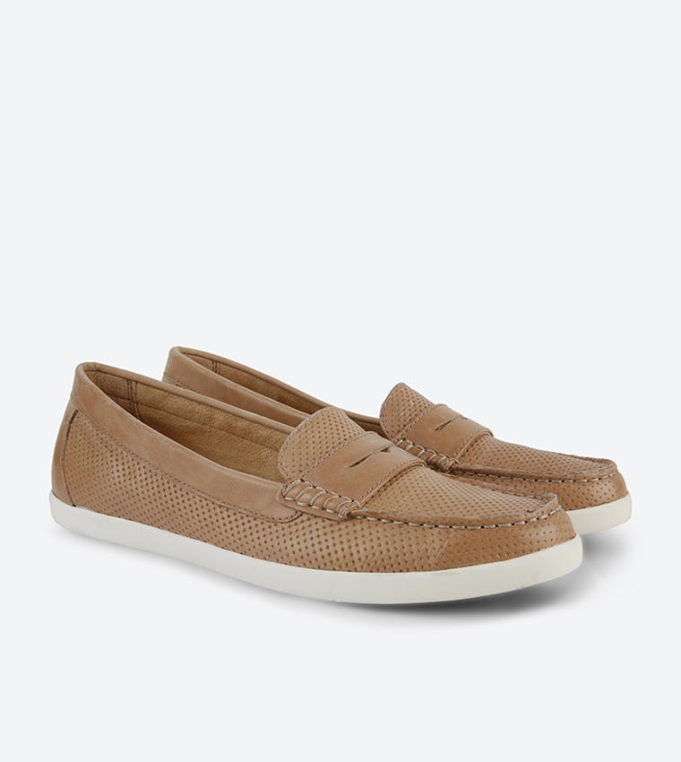 Buy Naturalizer Gwen Loafers Brown In Brown | 6thStreet UAE