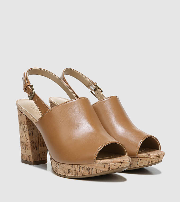 Buy Naturalizer KAISLEY Block Heel Sandals In Tan | 6thStreet Bahrain