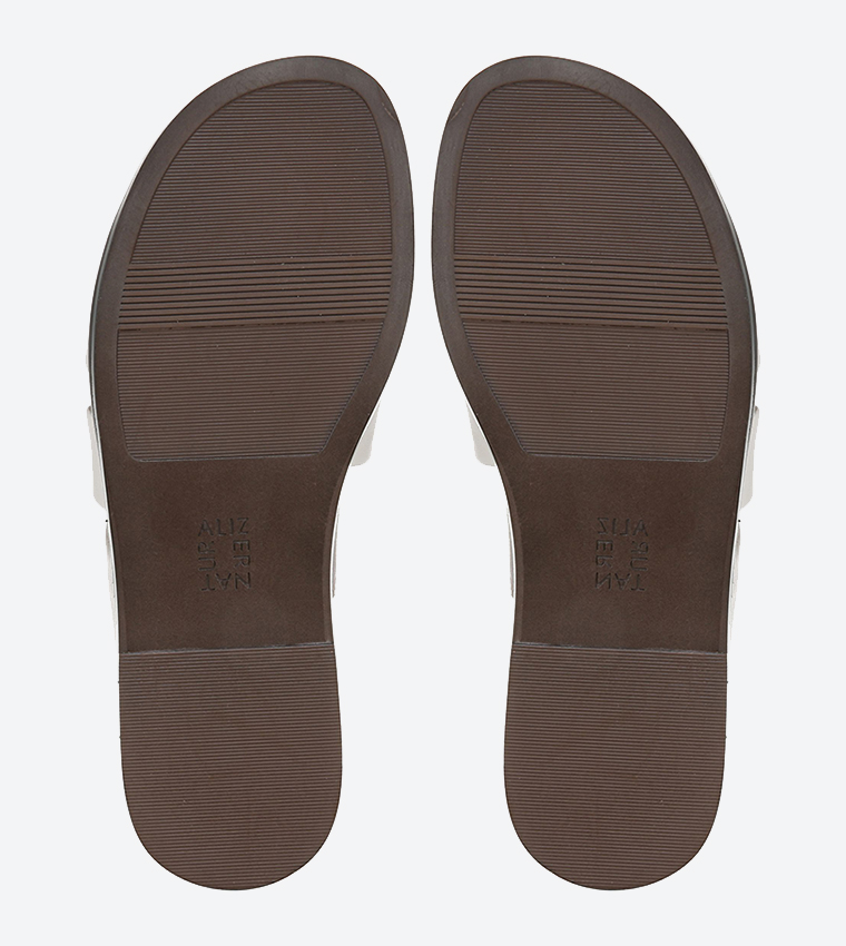 Buy Naturalizer Kellie Multi Straps Details Open Back Slides White In ...