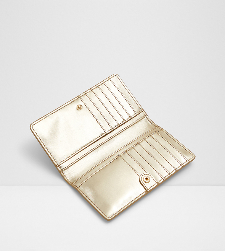 Buy Aldo NANALET Quilted Long Wallet In Gold | 6thStreet Kuwait