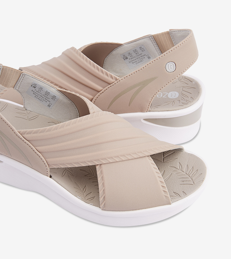 Buy Bzees Sunset Sandal Taupe Lycra Fabric In Sand | 6thStreet Bahrain