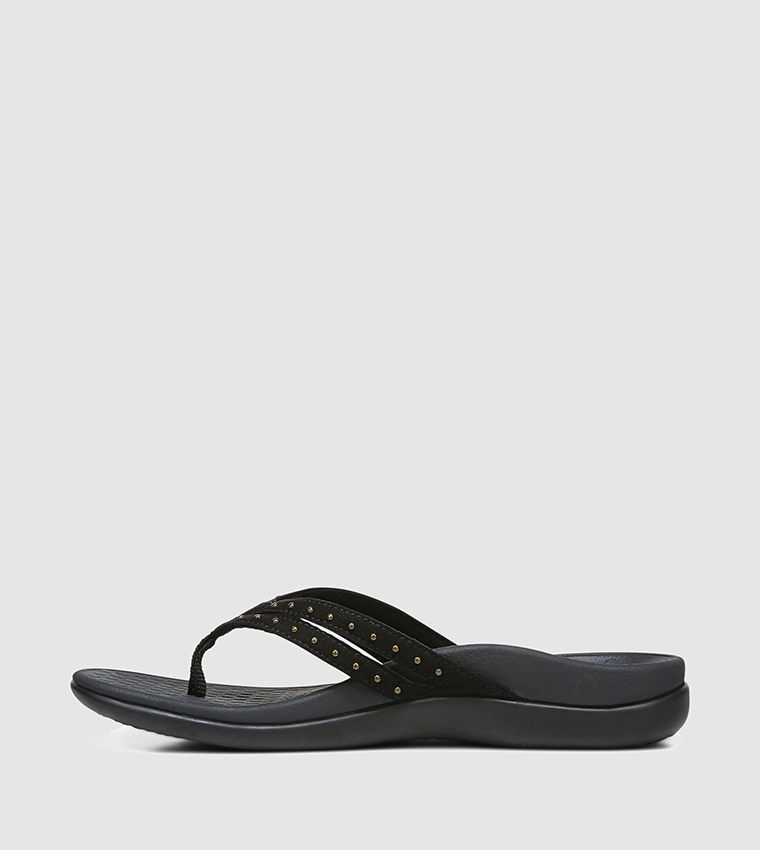 Buy Vionic Round Toe Flip Flop In Black | 6thStreet UAE