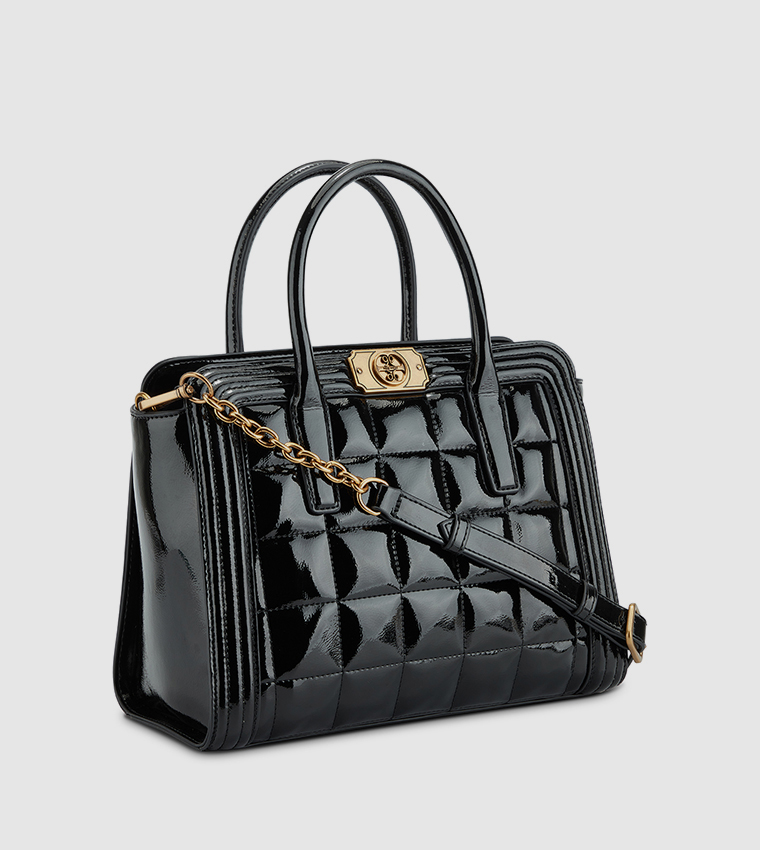 Buy Nine West ADE JET SET Quilted Satchel Bag In Black | 6thStreet UAE