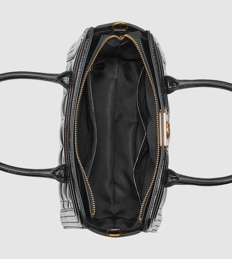 Buy Nine West ADE JET SET Quilted Satchel Bag In Black | 6thStreet UAE