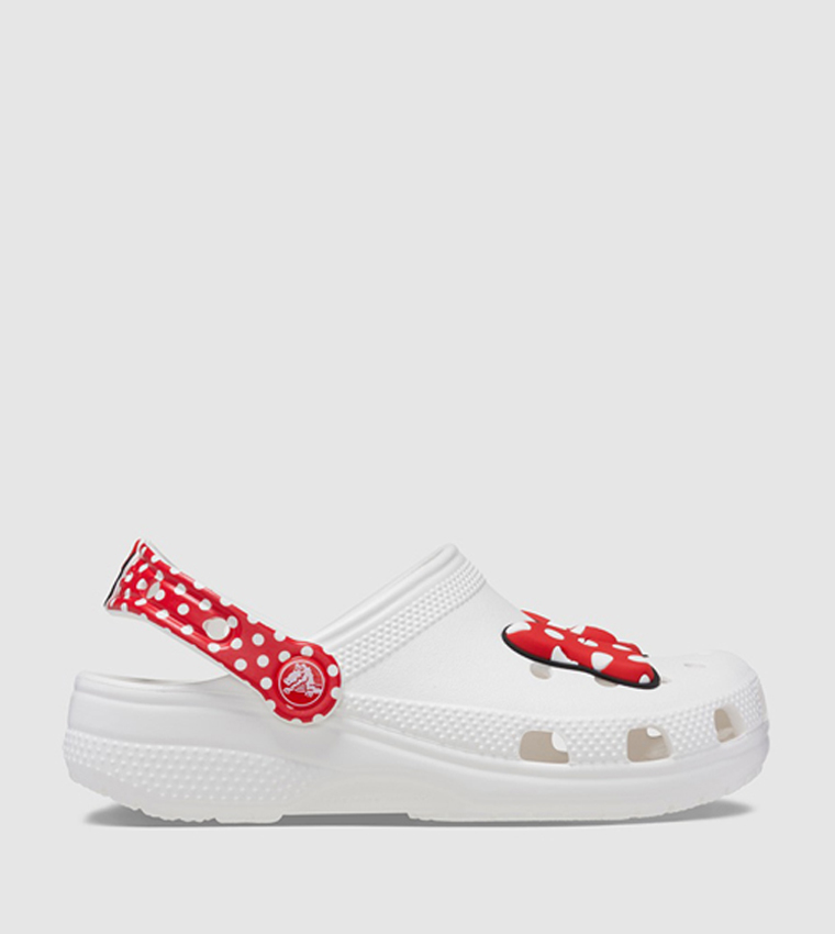 Buy Crocs Kids' Disney Minnie Mouse Classic Clog In WHITE/RED ...