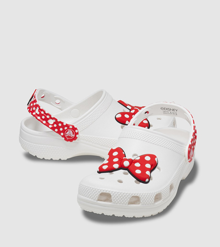 Buy Crocs Kids' Disney Minnie Mouse Classic Clog In WHITE/RED ...