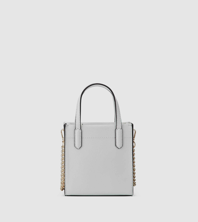 Buy Nine West EMMALINE Mini Tote Bag With Chain Strap In White ...