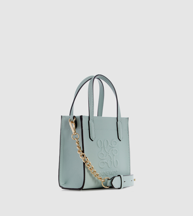 Buy Nine West EMMALINE Mini Tote Bag With Chain Strap In Blue ...