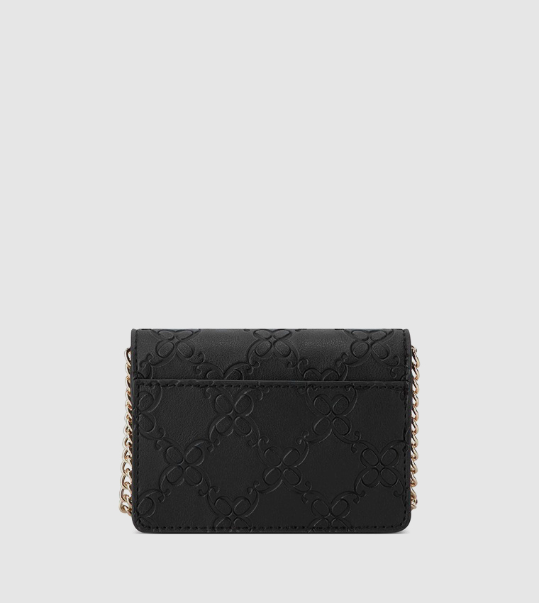 Buy Nine West LANEY Micro Chain Card Wallet In Black | 6thStreet UAE