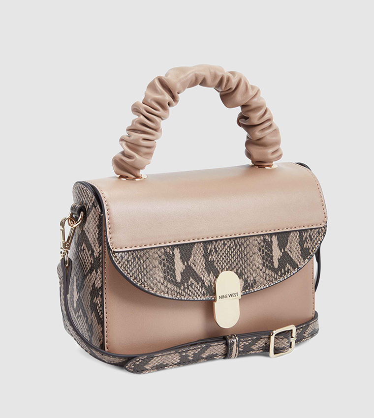 Buy Nine West RAYLEE Mini Flap Top Handle Bag In Brown | 6thStreet Qatar
