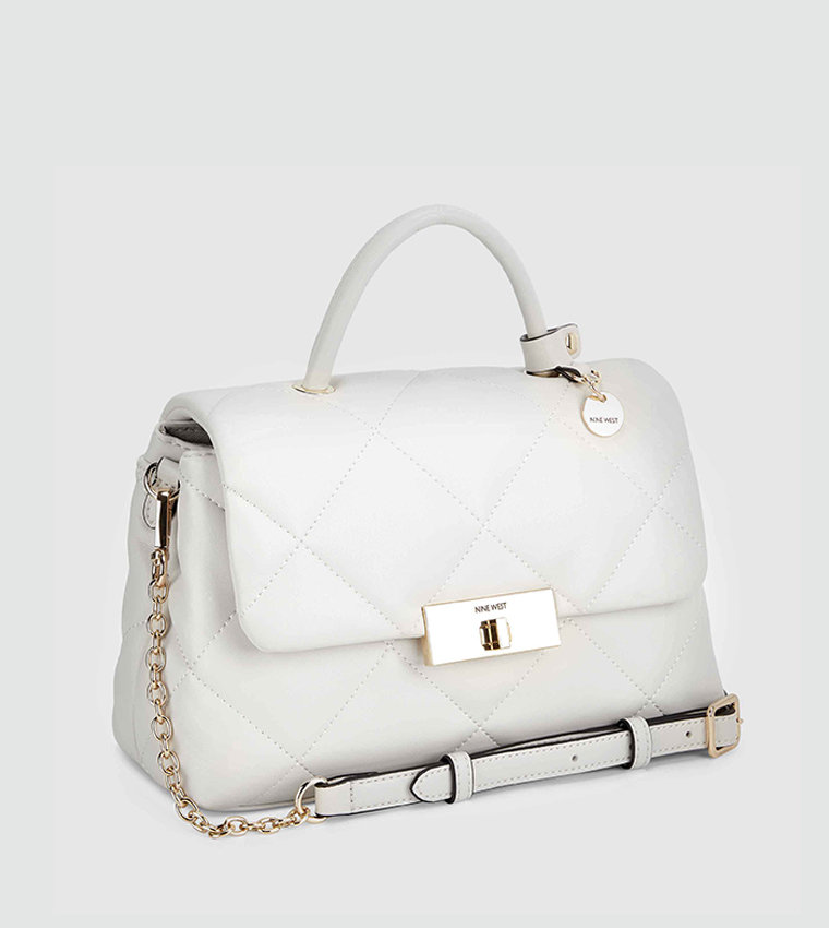 Buy Nine West MARIAN Quilted Top Handle Bag In Ivory | 6thStreet Qatar