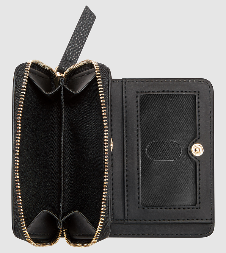 Buy Nine West Kennedy Sml Zip Around Wallet In Black | 6thStreet Oman