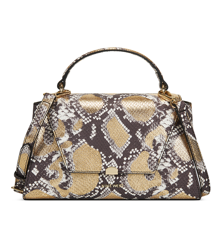 Buy Nine West Ramadan Shoulder Bags Satchel Gold In Gold | 6thStreet Qatar