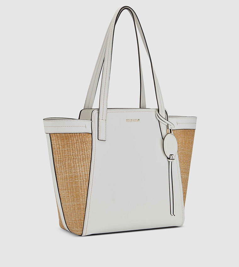 Buy Nine West JENAE Elite Color Block Tote Bag In White | 6thStreet UAE