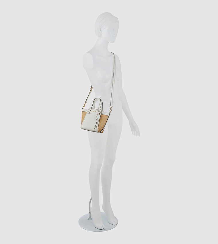 Buy Nine West JENAE Elite Color Block Mini Tote Bag In White ...