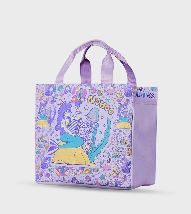 Buy Nohoo Mermaid Themed Hand Lunch Bag In Purple | 6thStreet Saudi Arabia