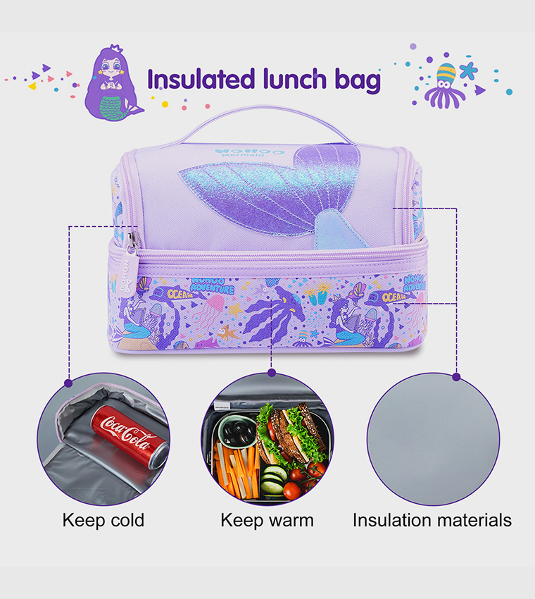 Buy Nohoo Mermaid Themed Insulated Lunch Bag In Purple | 6thStreet ...