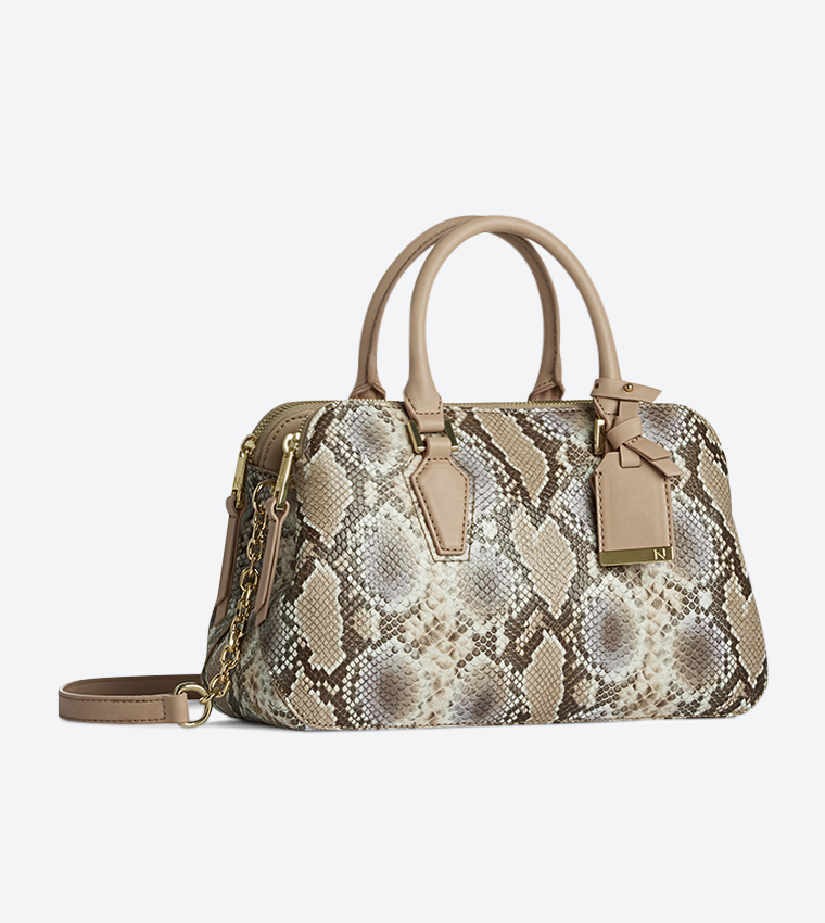 Buy Naturalizer Barcelona Dual Handle Top Zip Closure Tote Bag Multi In ...