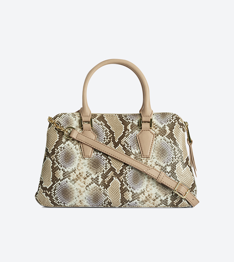 Buy Naturalizer Barcelona Dual Handle Top Zip Closure Tote Bag Multi In ...