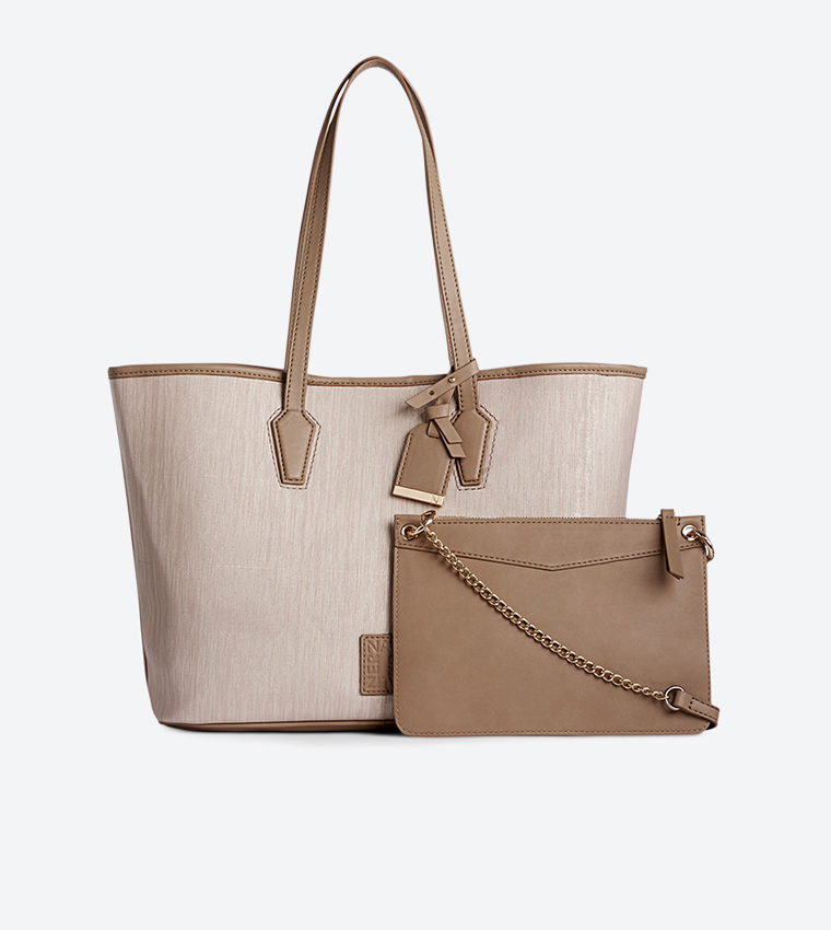 Buy Naturalizer Hamptons Dual Handle Details Tote Bag Dark Brown In ...