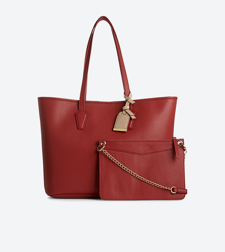 Buy Naturalizer Hamptons Dual Handle Details Tote Bag Red In Red ...