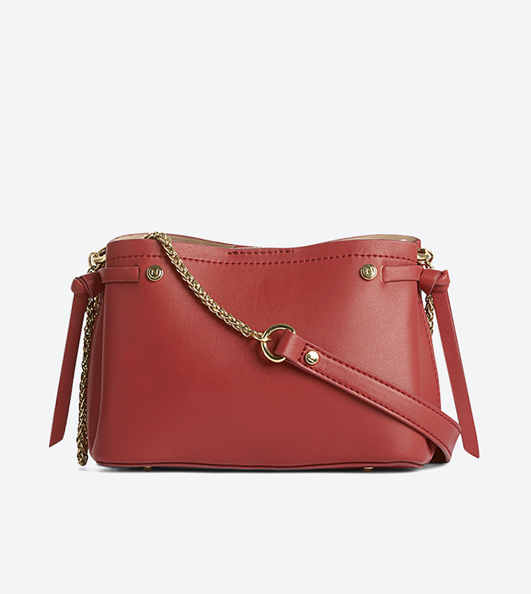 Buy Naturalizer Tokyo Half Chain Details Strap Top Zip Closure Cross ...