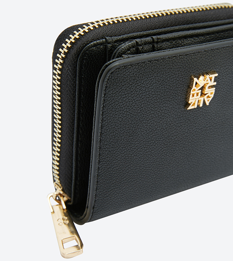 Buy Naturalizer Carol Zip Around Magnetic Snap Closure Wallet Black In ...