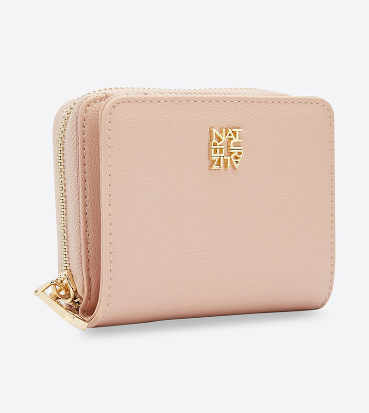 Buy Naturalizer Carol Zip Around Magnetic Snap Closure Wallet Pink In ...