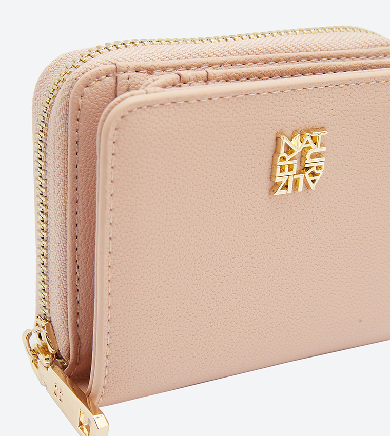 Buy Naturalizer Carol Zip Around Magnetic Snap Closure Wallet Pink In ...