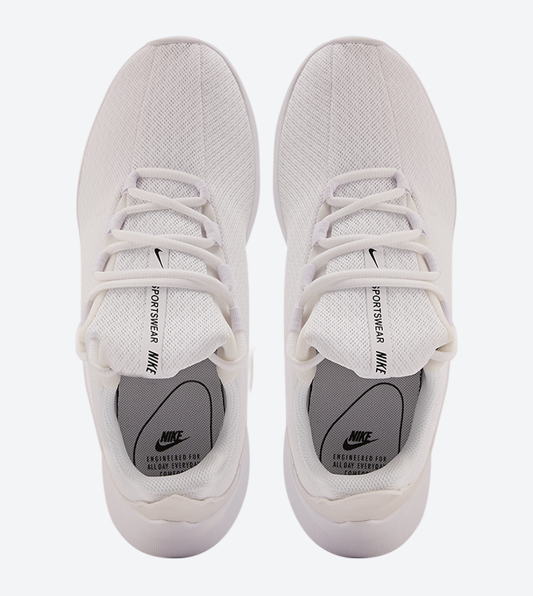 Buy Nike Viale Lace Up Closure Round Toe Sneakers White In White ...