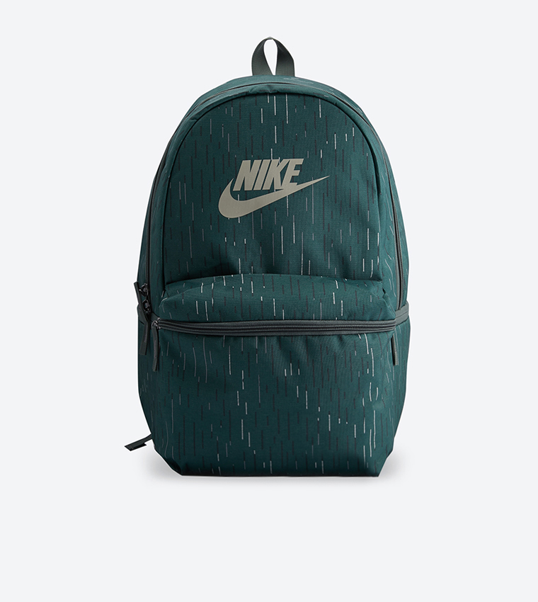 Buy Nike Brand Logo Printed Zip Closure Backpacks Green In Green ...