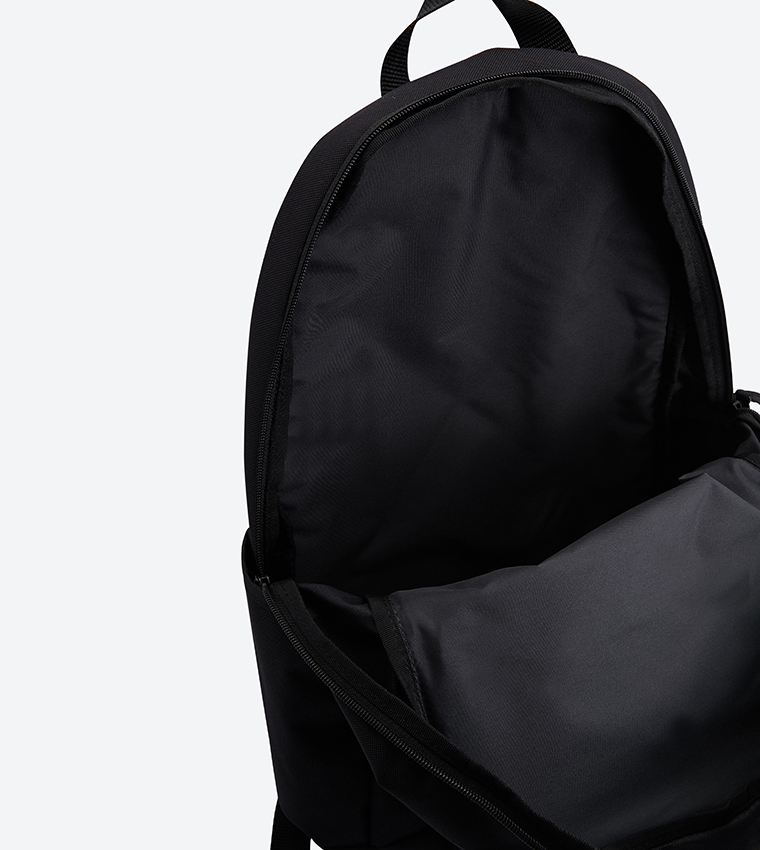 Buy Nike Top Zip Closure Front Pocket Details Backpack Black In Black ...