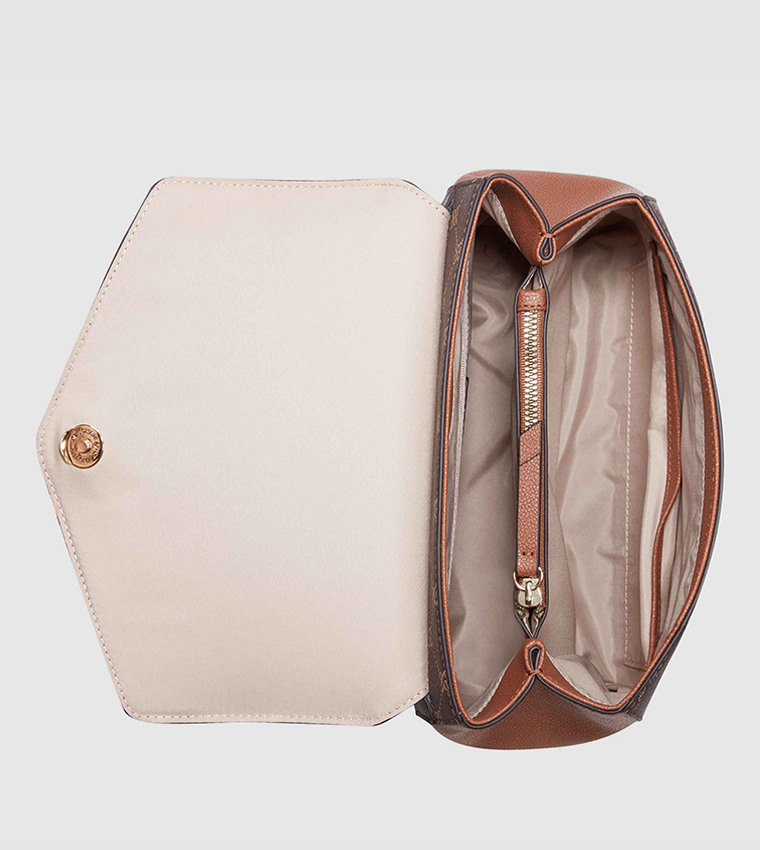 Buy Nine West DAYLE Mini Flap Top Handle Bag In Brown | 6thStreet Oman