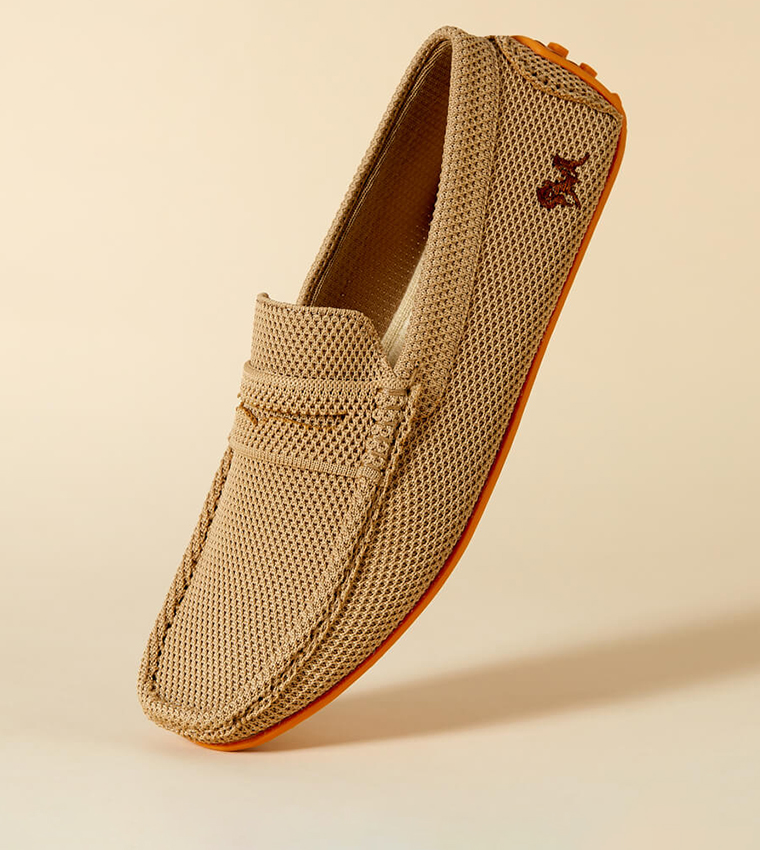 Buy Neeman's ReLive Knit Mesh Loafers In Beige | 6thStreet UAE