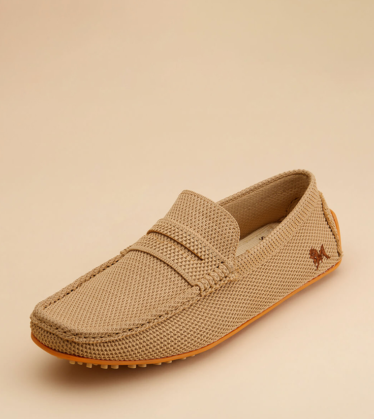 Buy Neeman's ReLive Knit Mesh Loafers In Beige | 6thStreet UAE