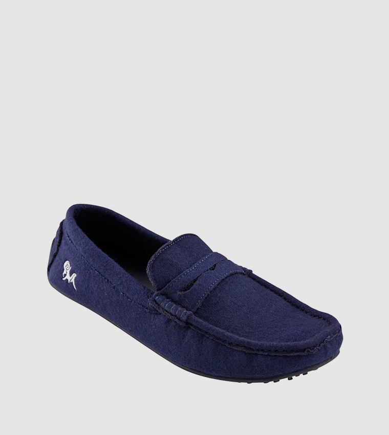 Buy Neeman's Merino Wool Loafers In Blue | 6thStreet UAE